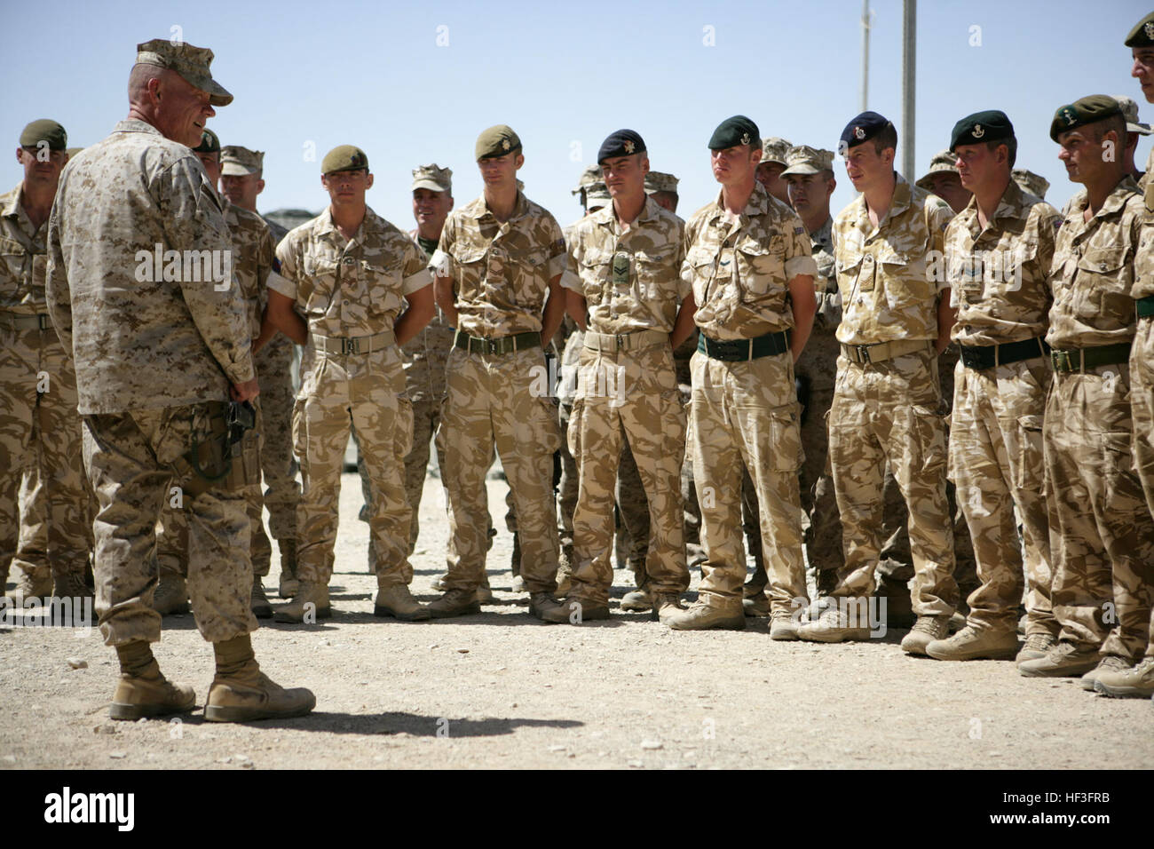 U.S. Marine Corps Brig. Gen. Larry Nicholson, left foreground, the ...