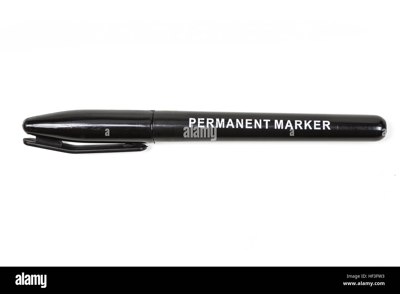 Black permanent marker isolated on white background Stock Photo - Alamy