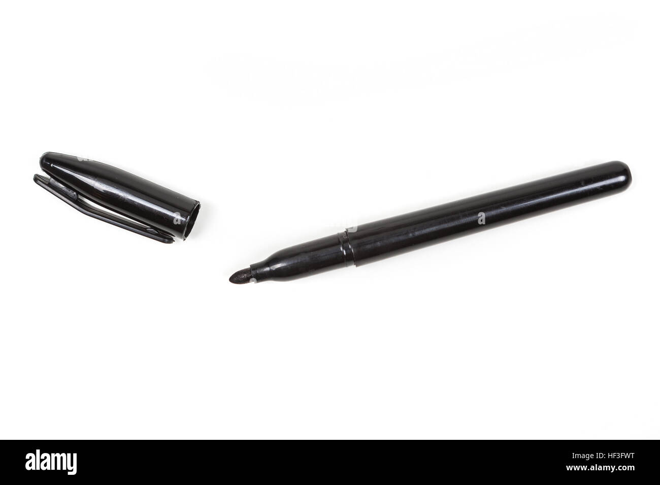 Black permanent marker isolated on white background Stock Photo - Alamy