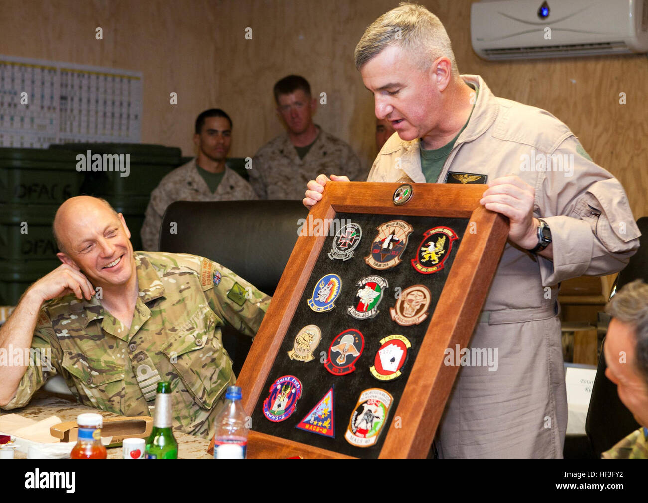 Brig. Gen. Glenn M. Walters presents Royal Navy Capt. Paul Shawcross ...