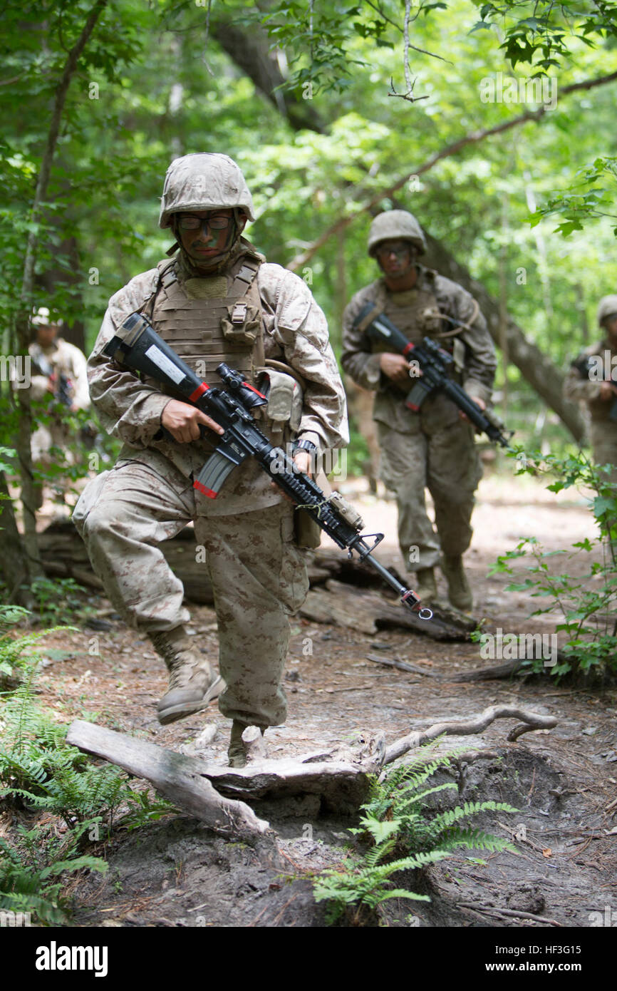 U.S. Marines with Fox Company, Marine Combat Training Battalion (MCT ...