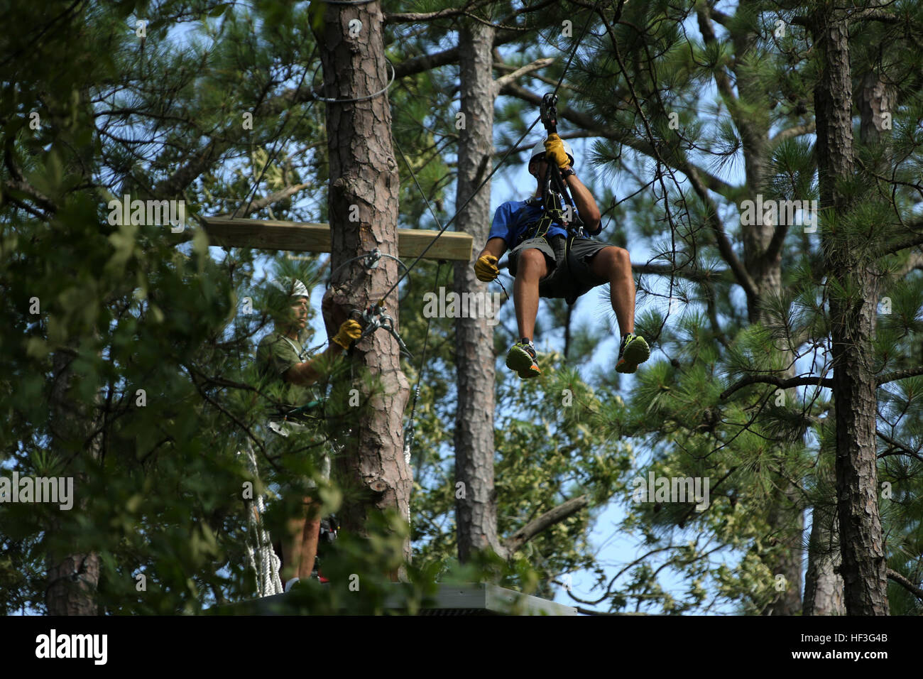 Lt. Col. Eric Austin, left, and Lt. Col. Bryan Horvath maneuver through ...