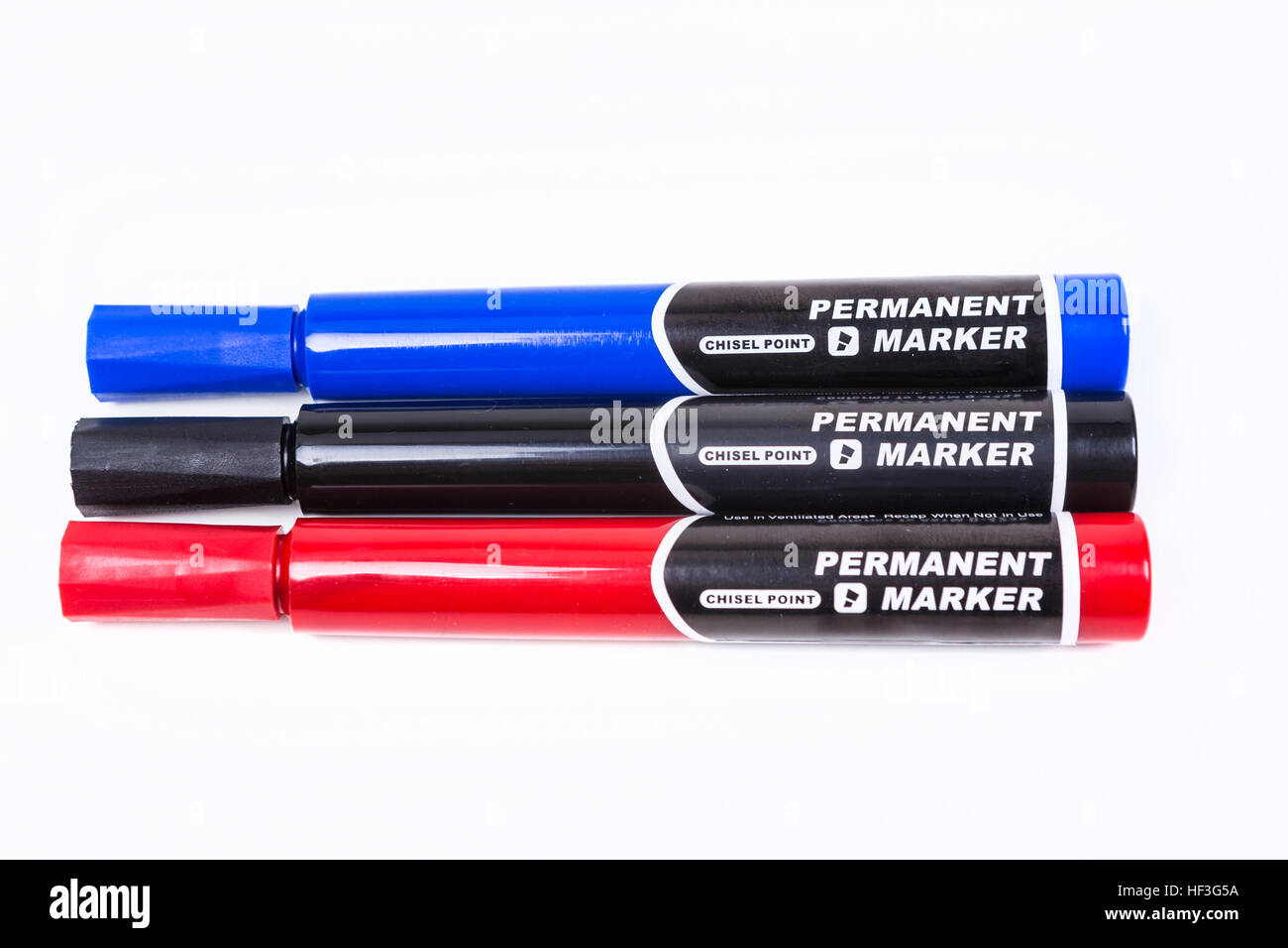 Permanent chisel tip marker isolated on white background Stock Photo ...