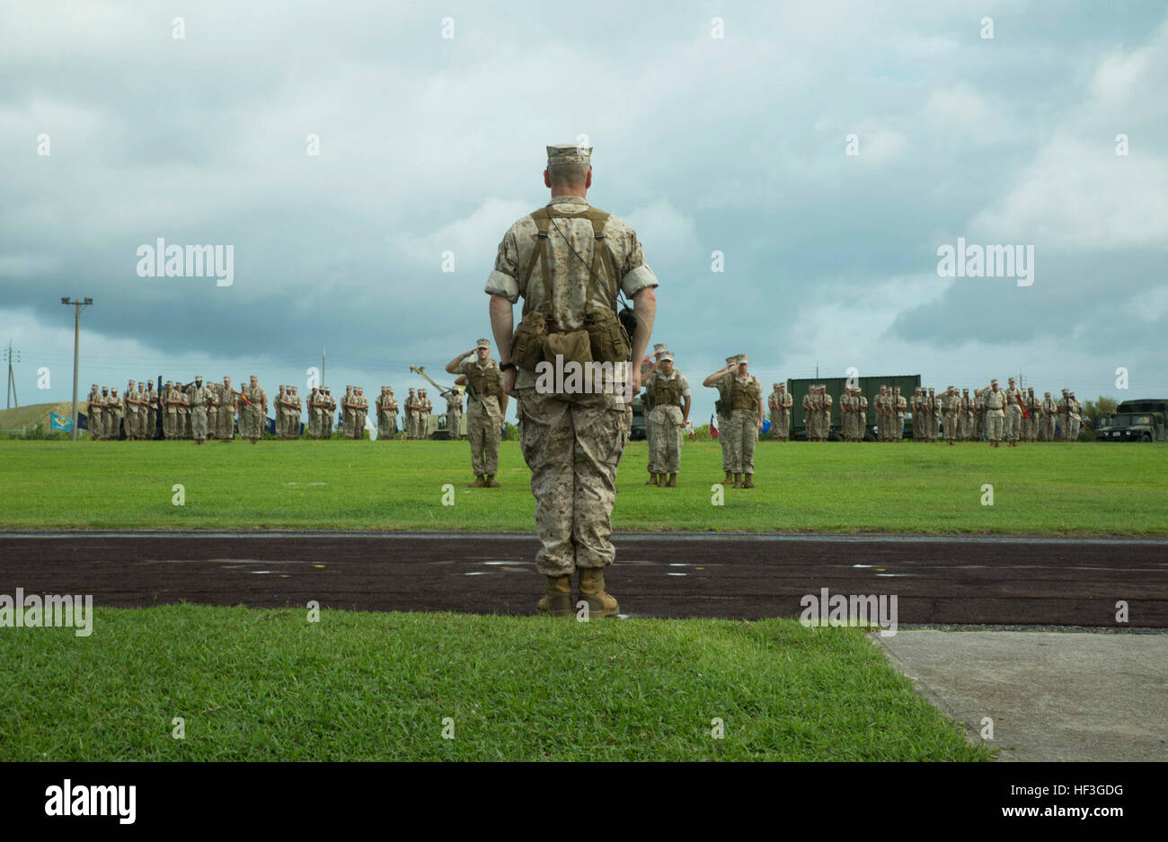 Marines from Headquarters Regiment, 3rd Marine Logistics Group, conduct ...