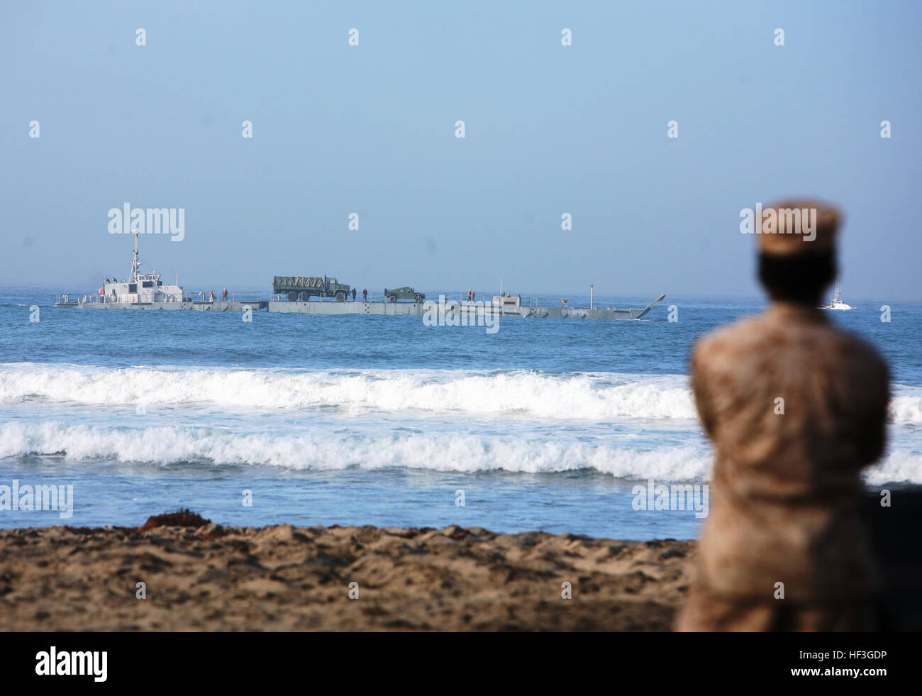 An improved Navy lighterage system tests the waters before beginning ...