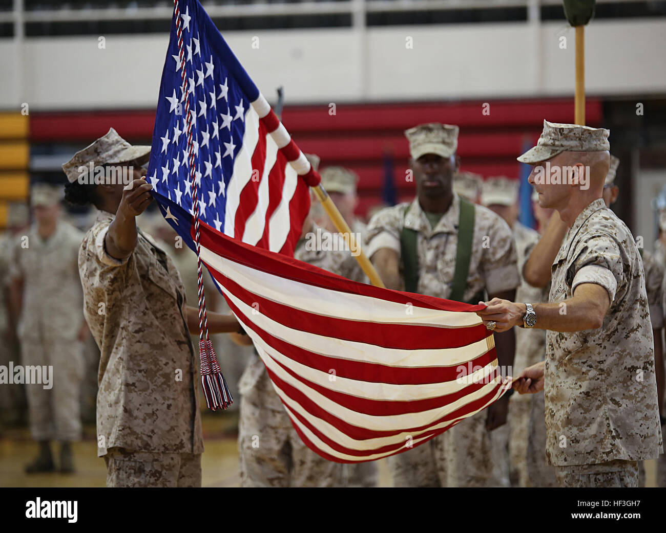 Sgt. Maj. Robin C. Fortner, left, Ground Combat Element Integrated Task ...