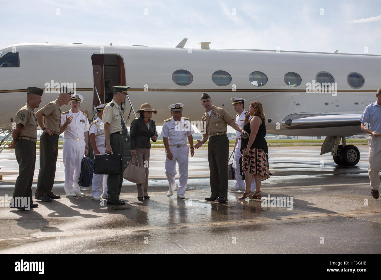 U.S. Marine Corps Brig. Gen. Robert F. Castellvi, third from right ...