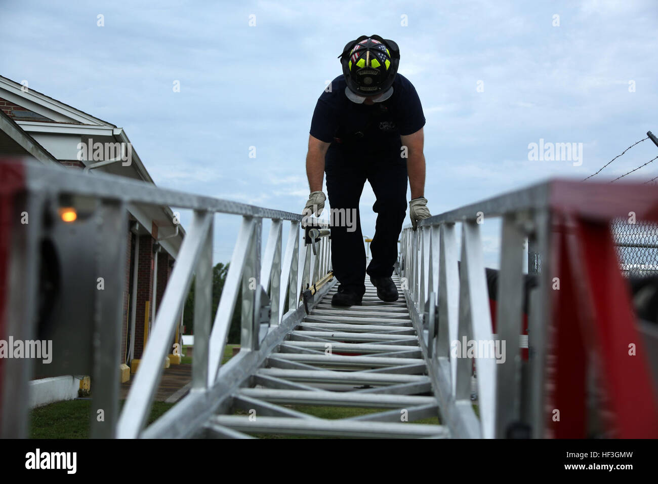A firefighter with MCAS Cherry Point Fire and Emergency Services ...