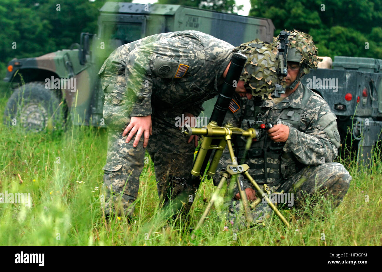 Two New York Army National Guard indirect-fire infantrymen assigned to ...