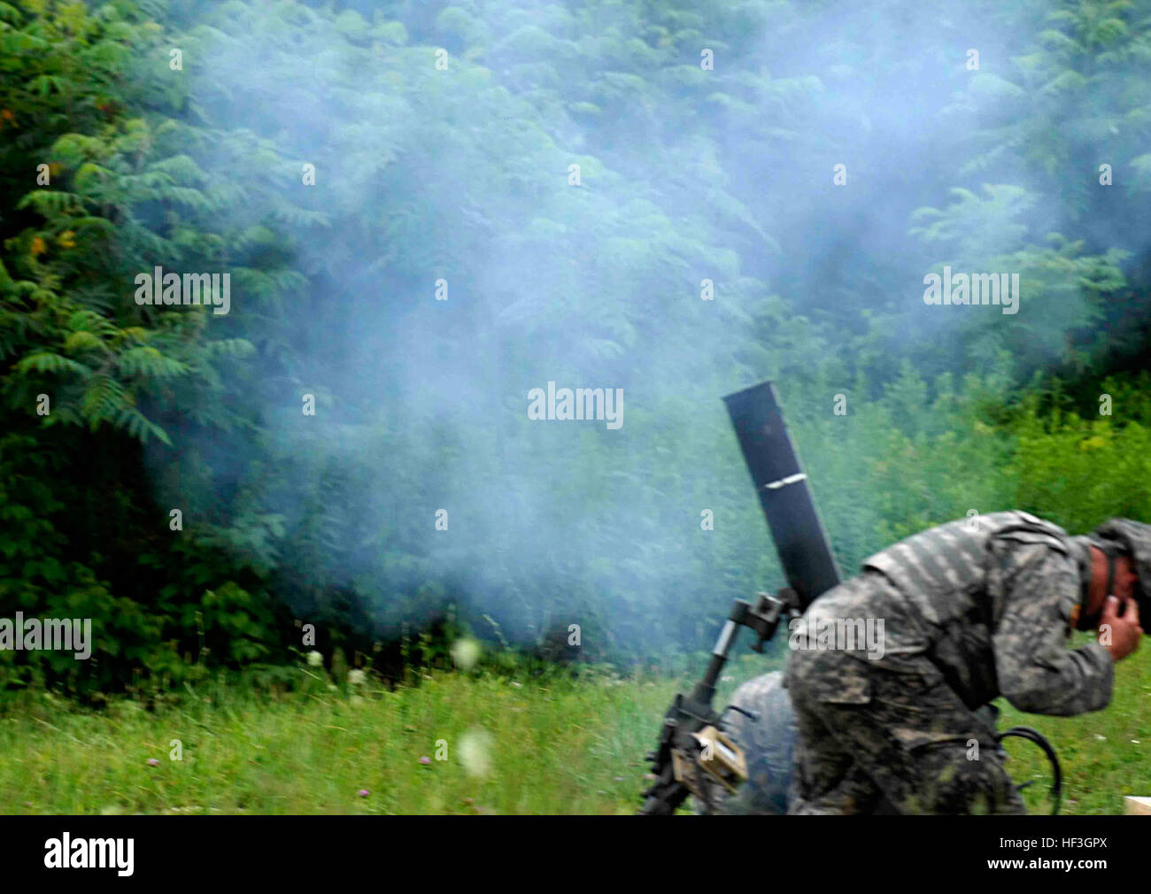 Indirect-fire infantrymen with the 2-101 Cavalry Squadron perform range ...