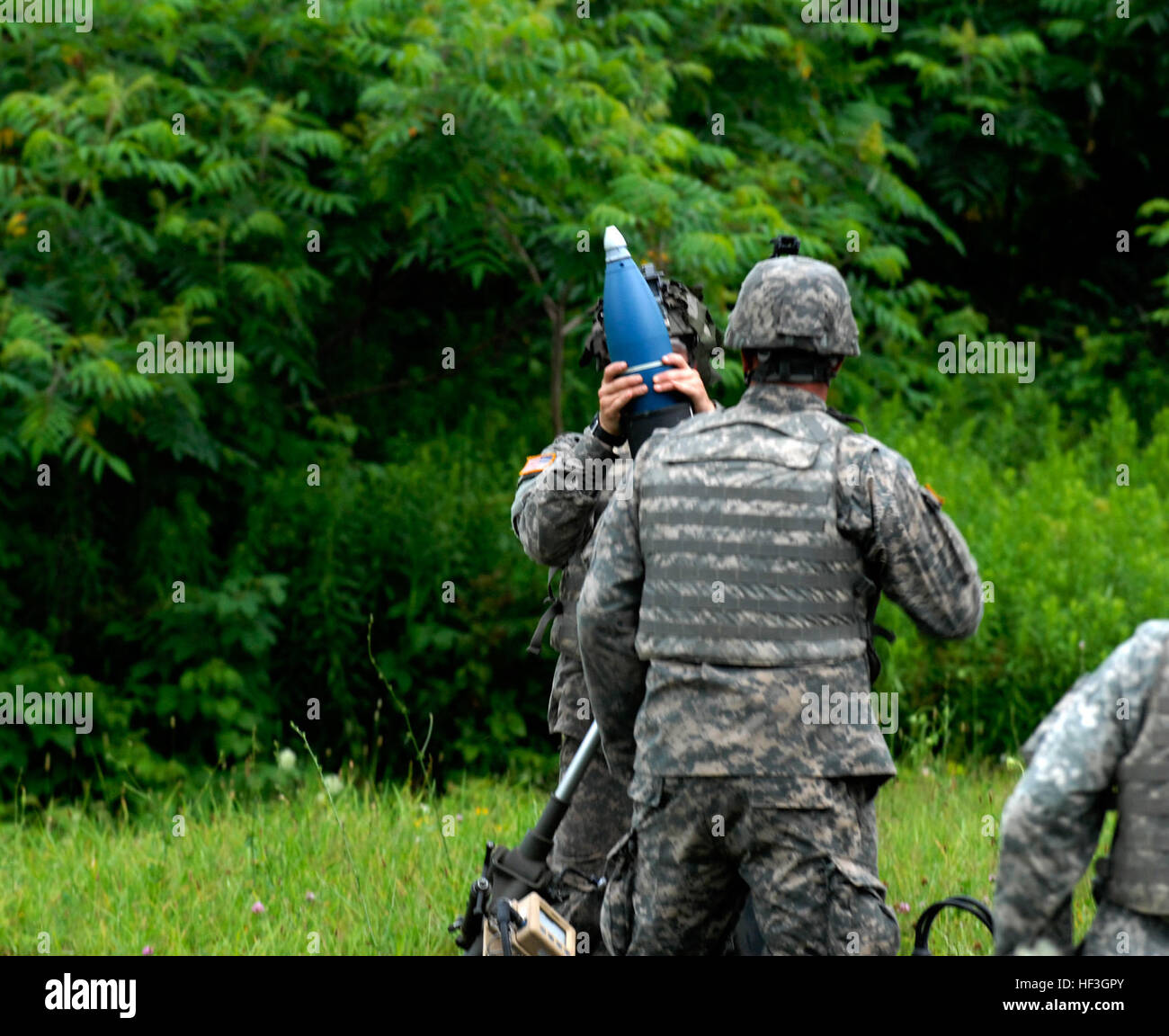 Infantry soldiers from the 2-101 Cavalry Squadron conduct live-fire ...