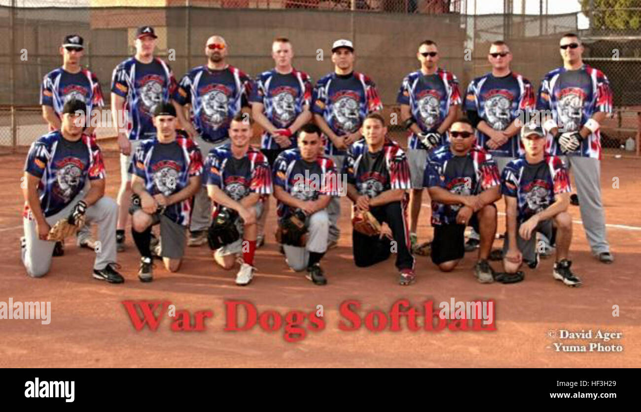 The Marine Corps Air Station Yuma, Ariz., War Dogs official softball ...