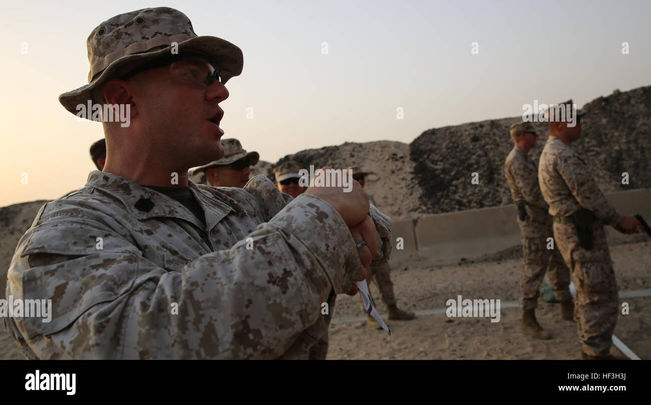 U.S. Marine Master Sgt. Dustin Cline with Special Purpose Marine Air ...