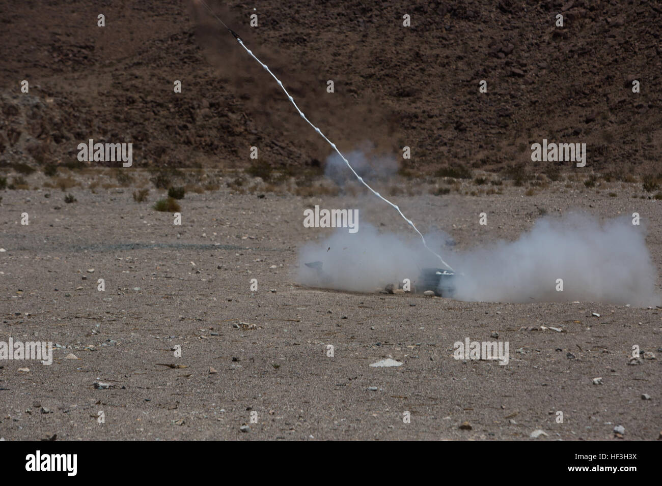 An Anti-Personnel Obstacle Breaching System device launches an ...