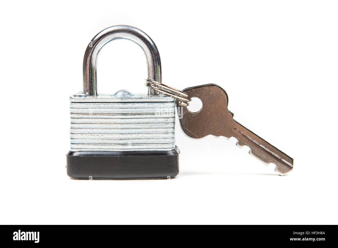 Padlock and keys isolated on white background Stock Photo - Alamy
