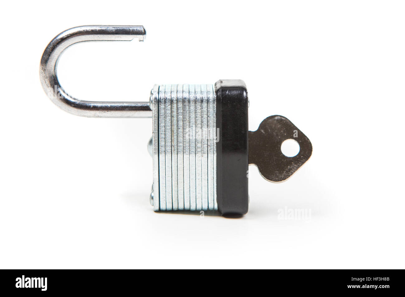 Padlock and keys isolated on white background Stock Photo - Alamy