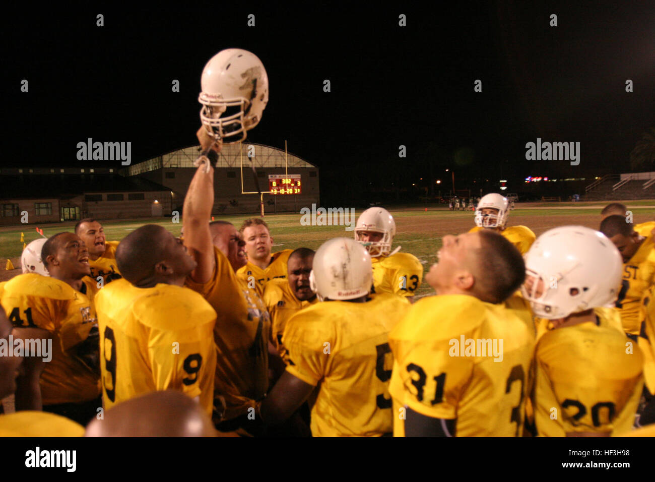 Darnell Johnson, wide receiver for the "Beast," team captain, motivates ...
