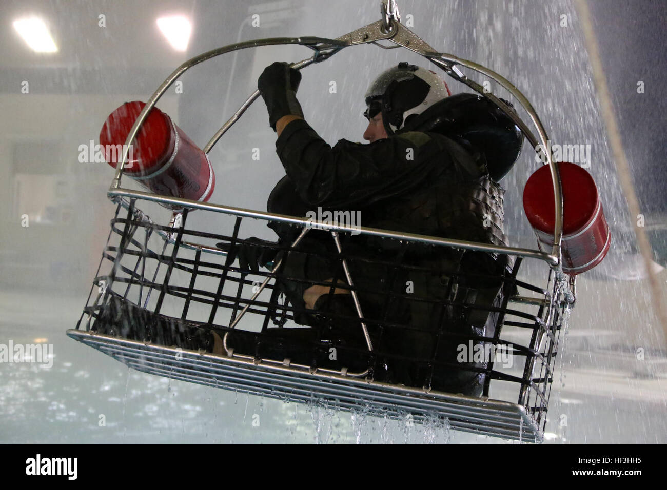 Capt. Colin Marty participates in water survival training at Marine ...
