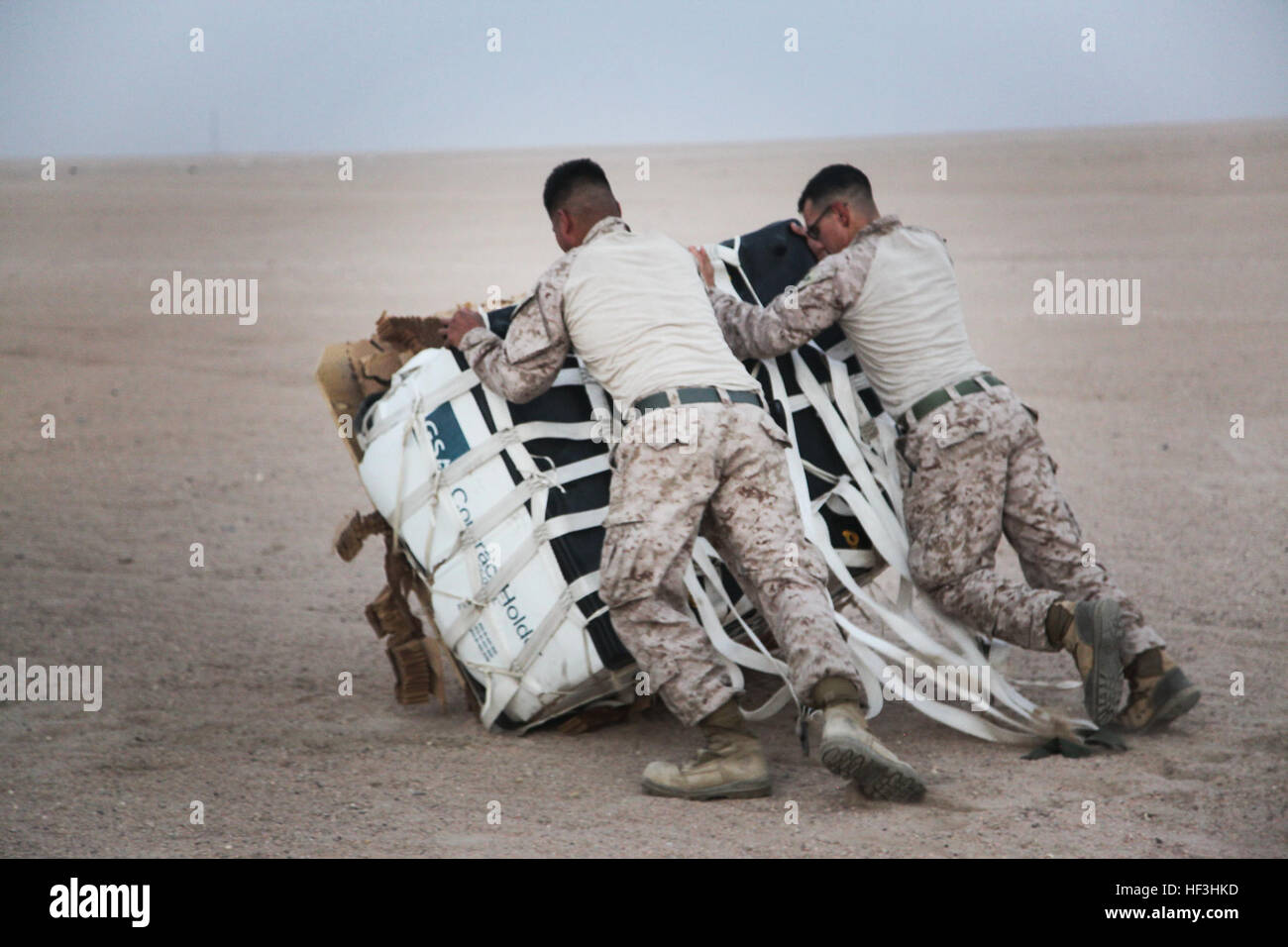 Parachute riggers from the Air Delivery Platoon, Special Purpose Marine ...
