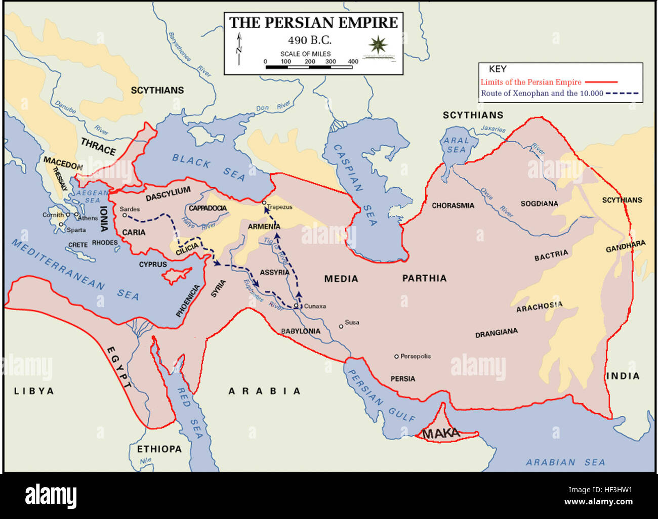 Persian Empire, 490 BC Stock Photo - Alamy