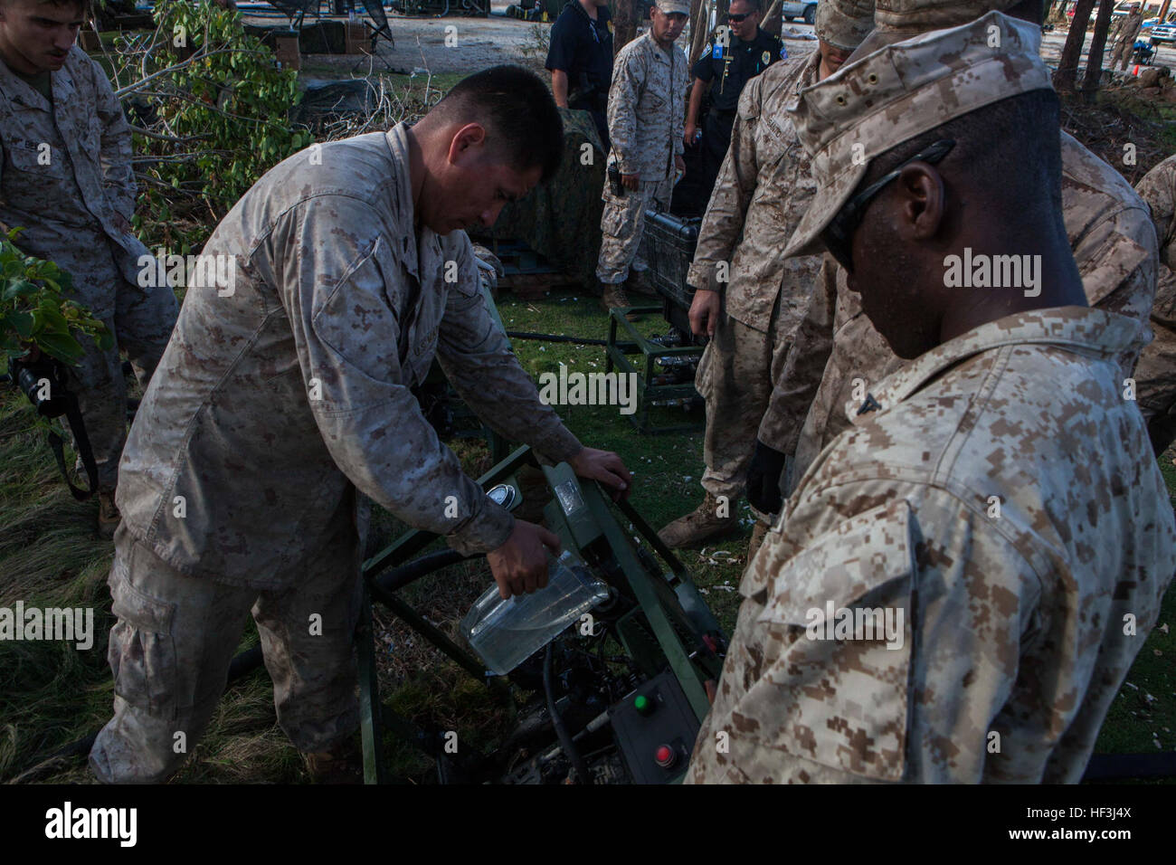 U.S. Marine Sgt. Theron Nez with Combat Logistics Battalion 31, 31st ...
