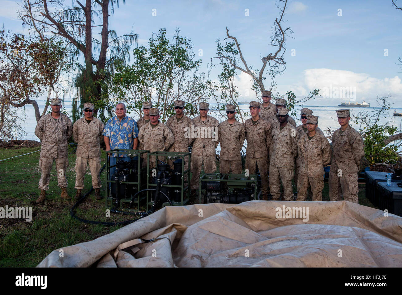 U.S. Congressman Gregorio Kilili Camacho Sablan takes a photo in front ...
