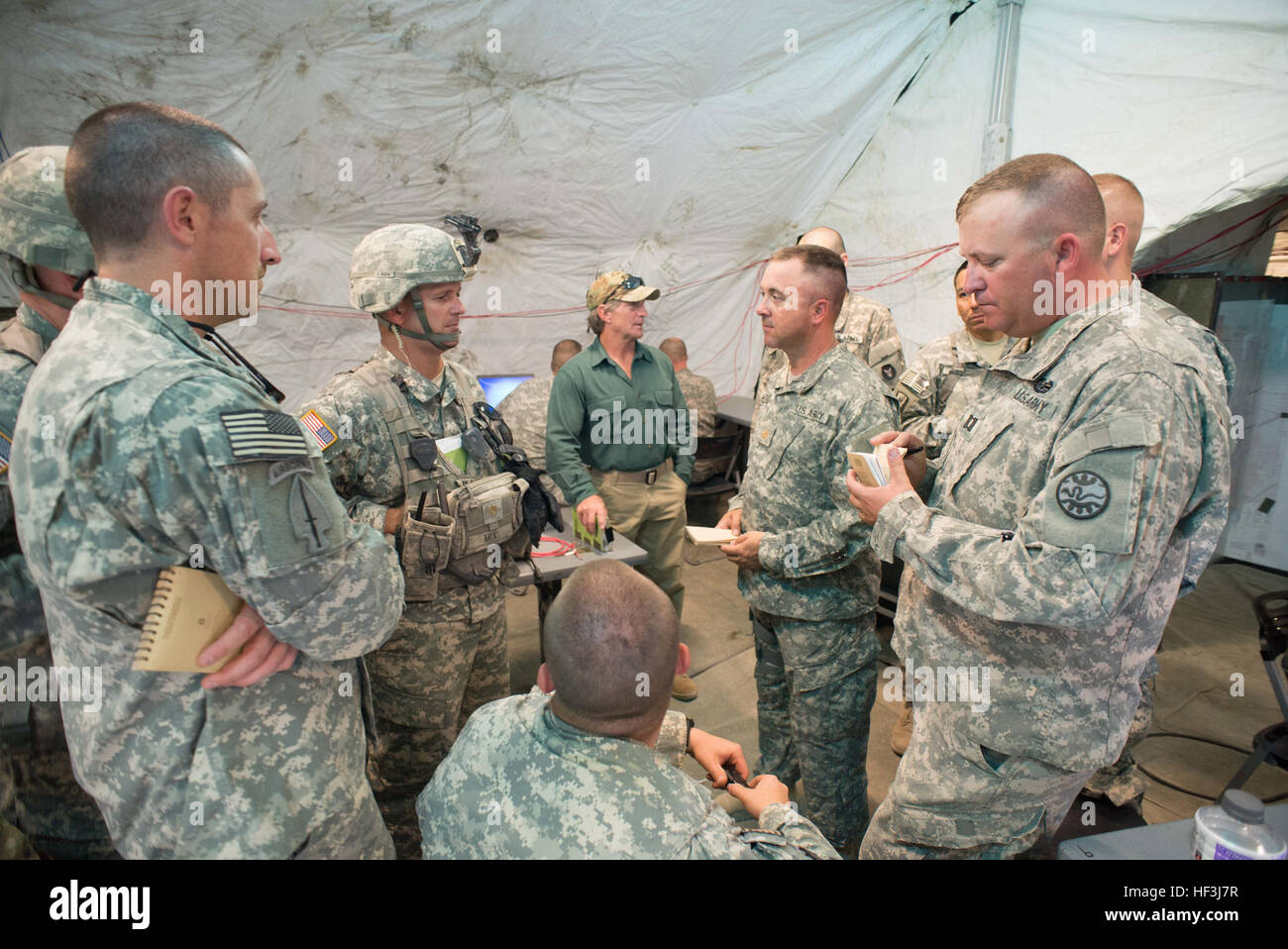 Staff officers with the 116th Cavalry Brigade Combat Team, Idaho Army ...