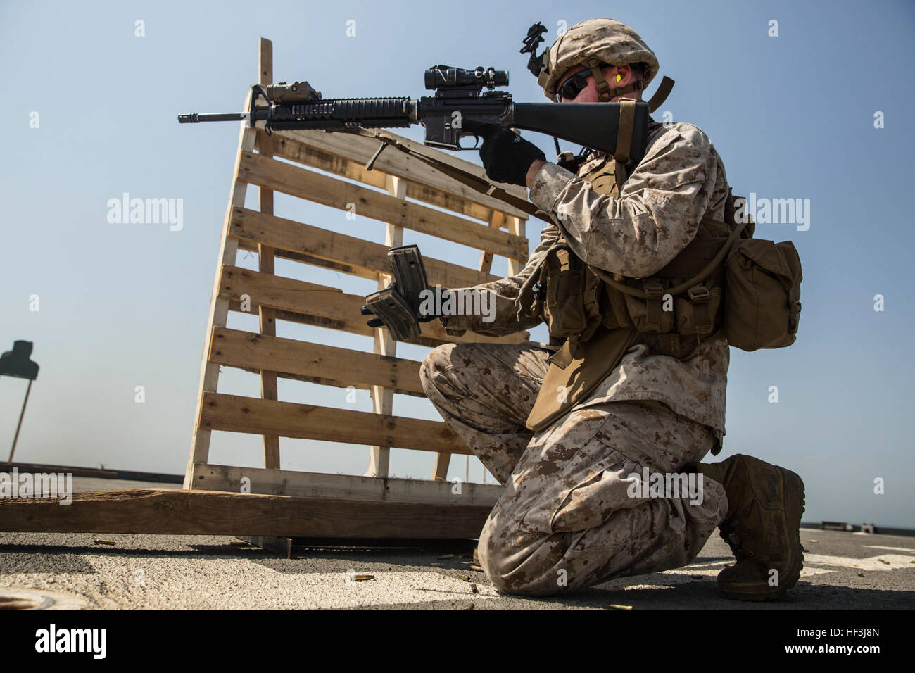 ARABIAN GULF (Aug. 12, 2015) U.S. Marine Lance Cpl. Ryan Huerta ...