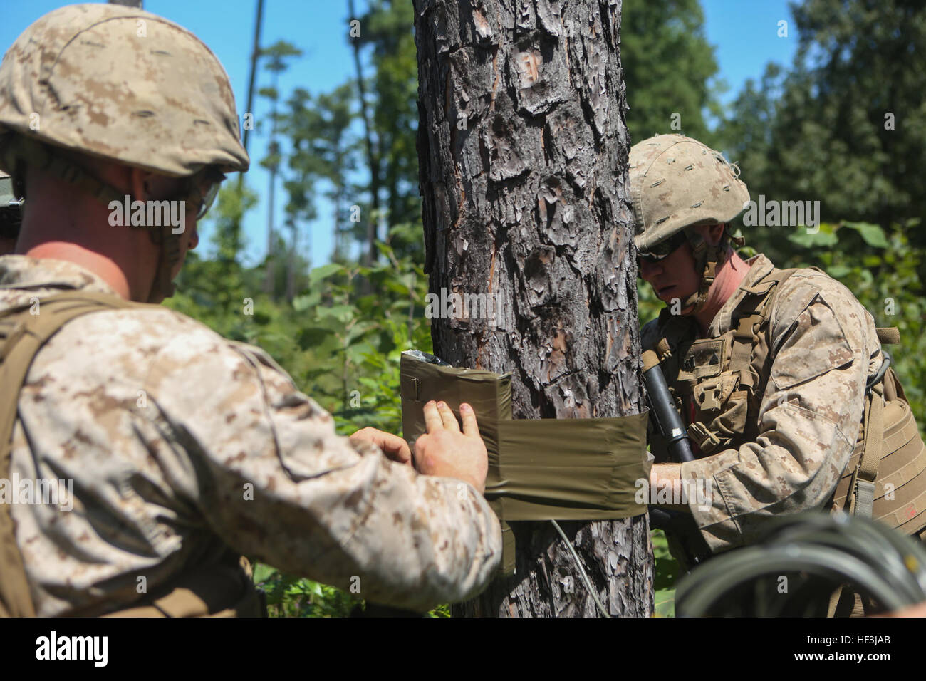 Marines from 2nd Combat Engineer Battalion place C-4 high explosives on ...