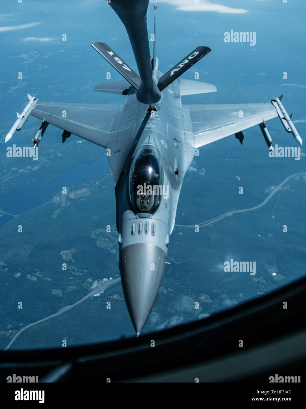 A Vermont F-16 Fighting Falcon, assigned to the 158th Fighter Wing ...