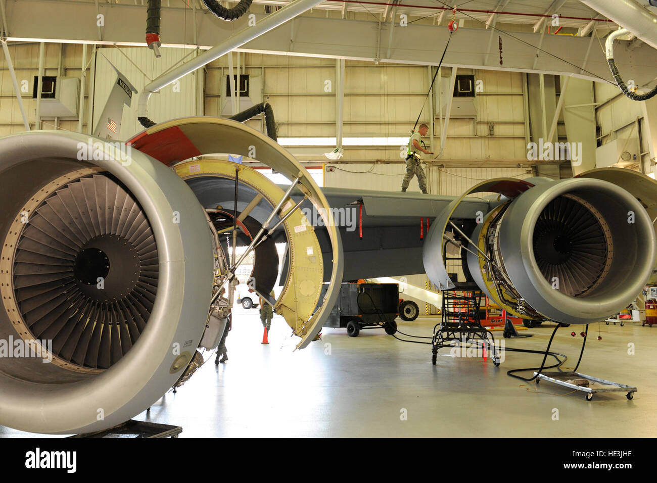 Tech. Sgt. of the 191st Aircraft Maintenance Squadron conducts a panel ...