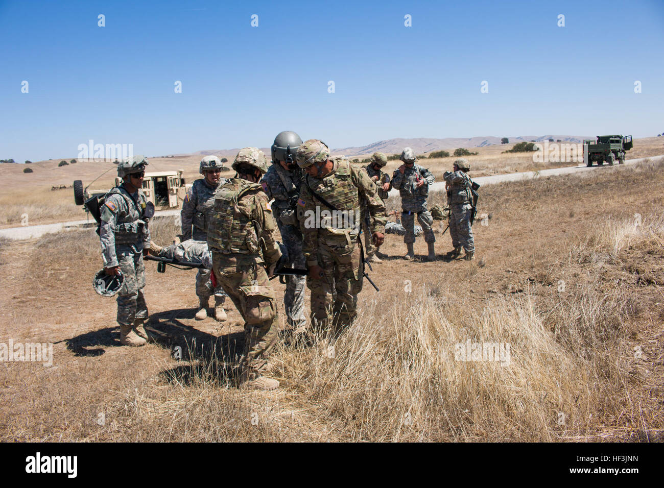 California Army National Guard Soldiers from Headquarters and ...