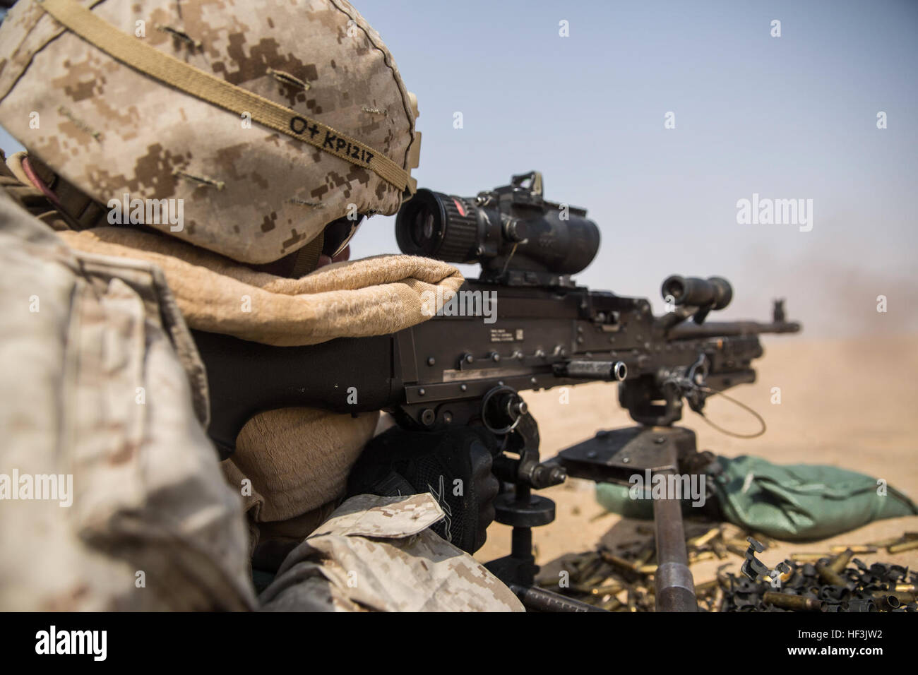 KUWAIT (Aug. 26, 2015) U.S. Marine Lance Cpl. Tyler Potter engages ...