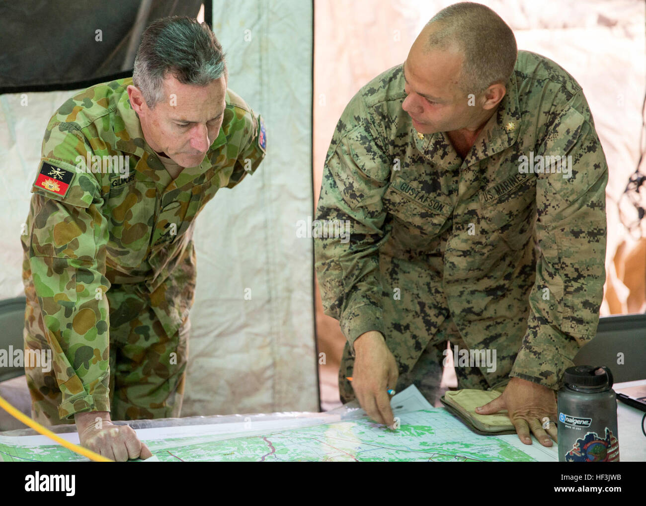 U.S. Marine Corps Maj. David Gustafson, operations officer, 1st ...