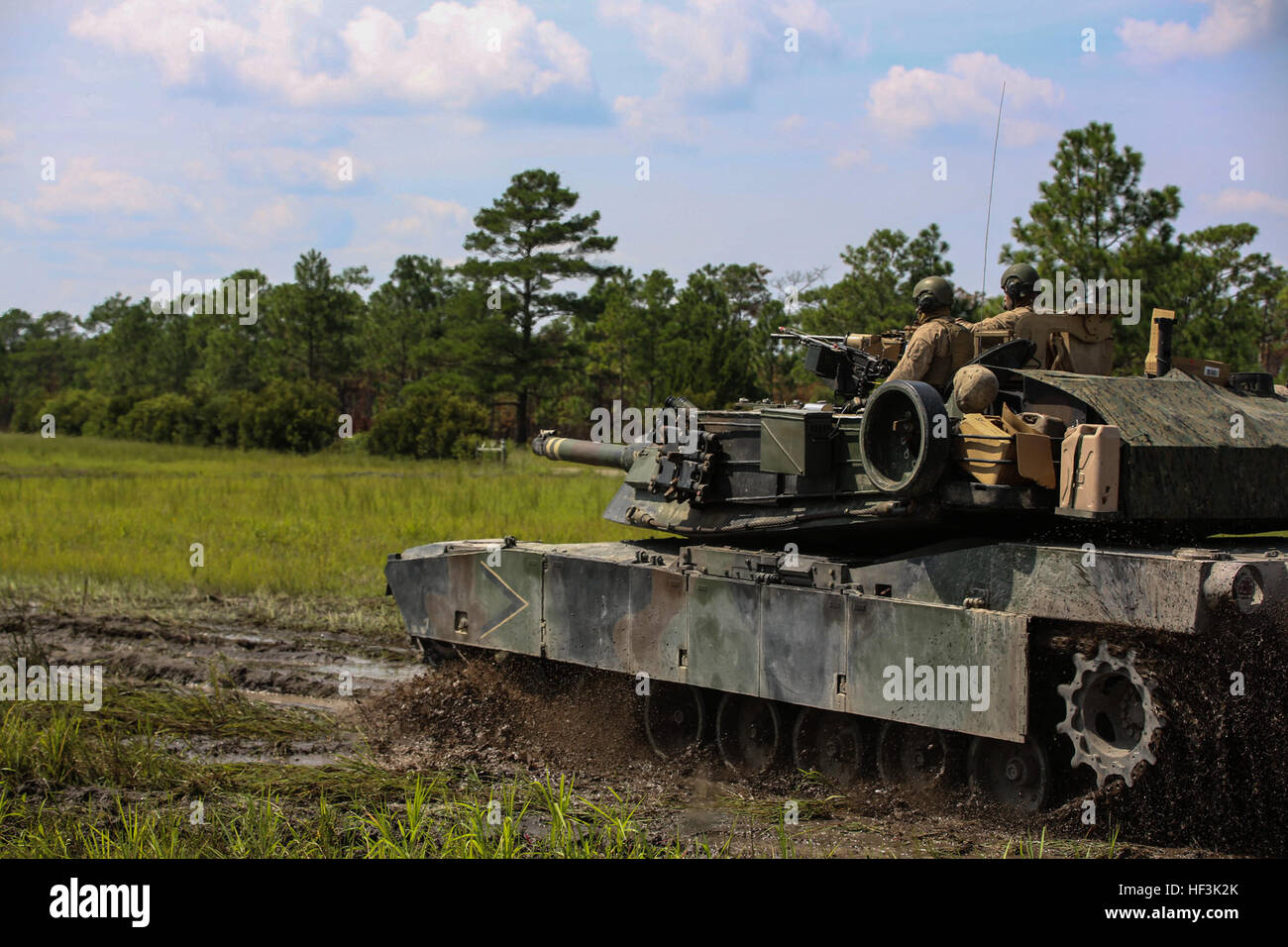 Marines with Alpha Company, 2nd Tank Battalion, arrive at Landing Zone ...
