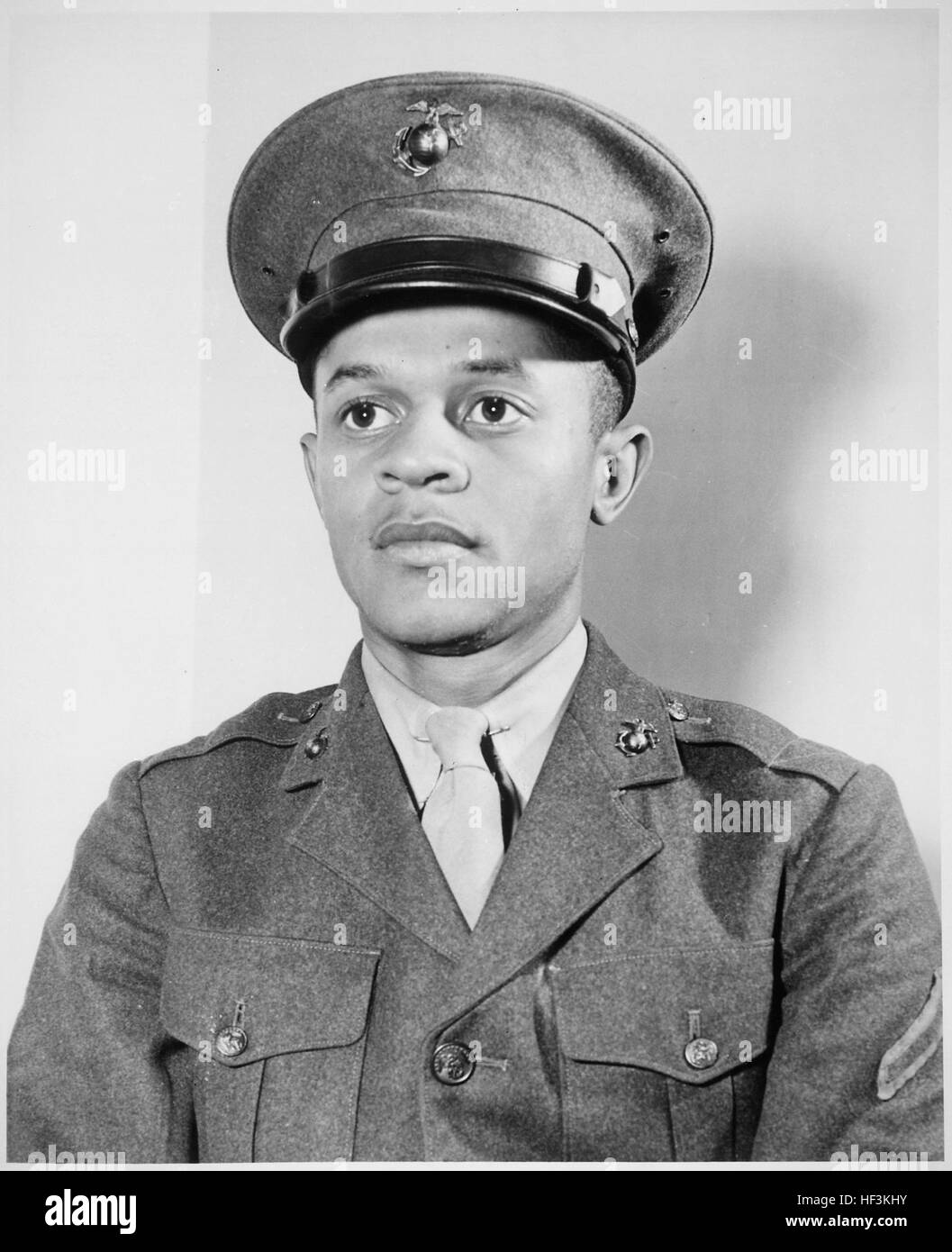 Portrait Howard P. Perry, the first African-American US Marine Corps ...