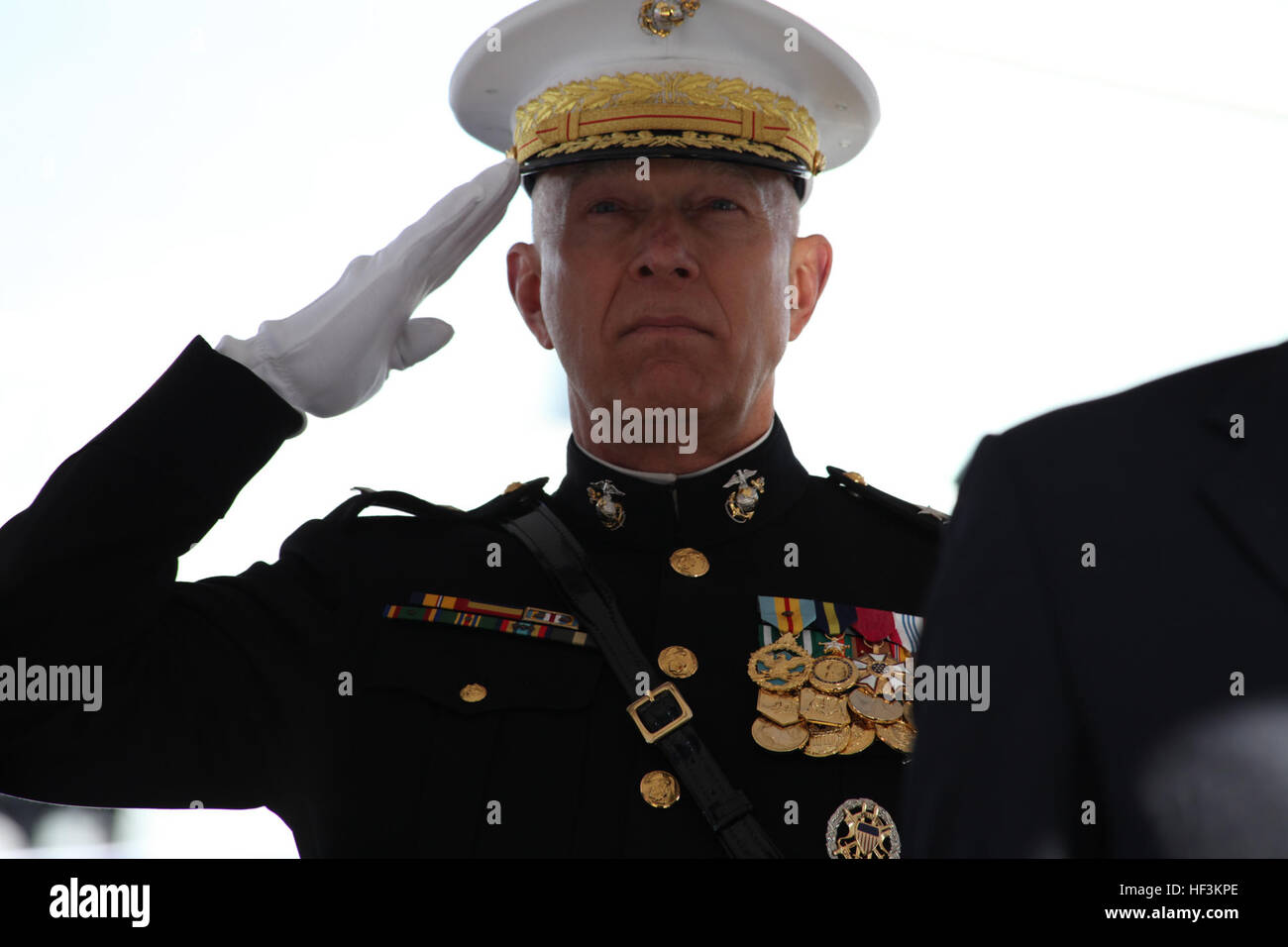 General James T. Conway, commandant of the Marine Corps, salutes the ...