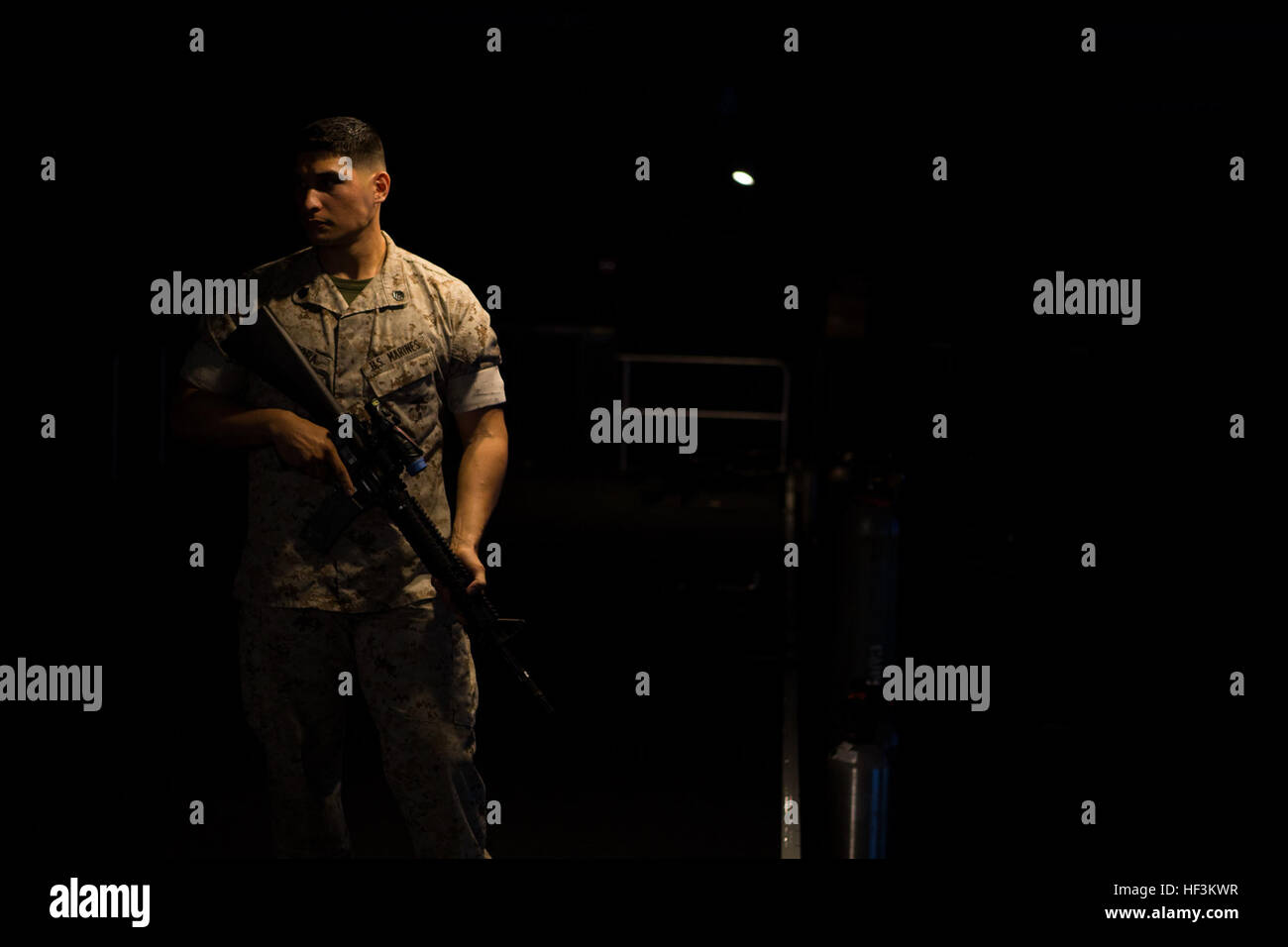 U.S. Marine Staff Sgt. Aldo Gongora, a Combat Instructor with Infantry ...