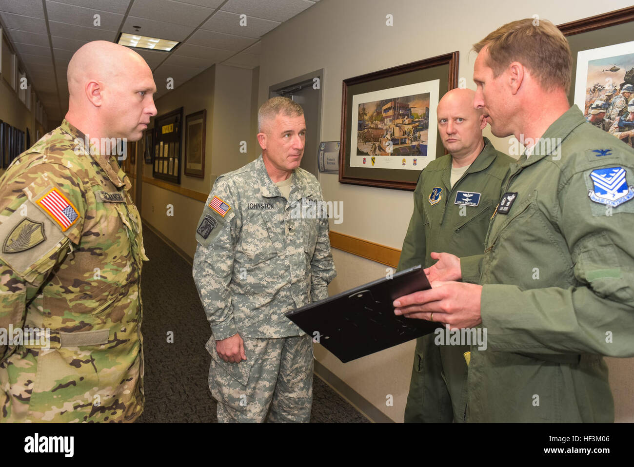 U.S. Air Force Col. Mark Weber, right, commander of the 116th Air ...