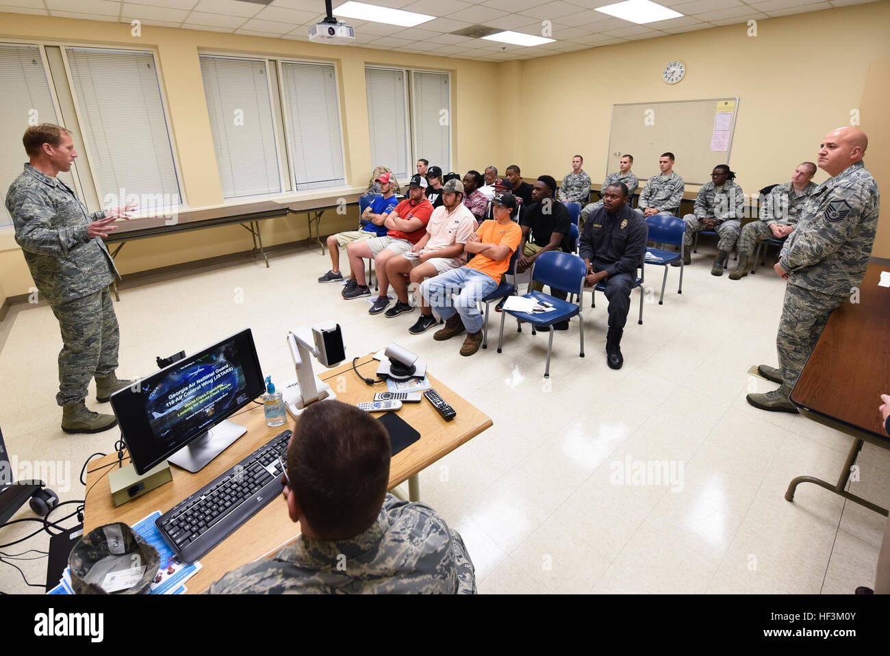 U.S. Air Force Col. Mark Weber, 116th Air Control Wing (ACW) commander ...