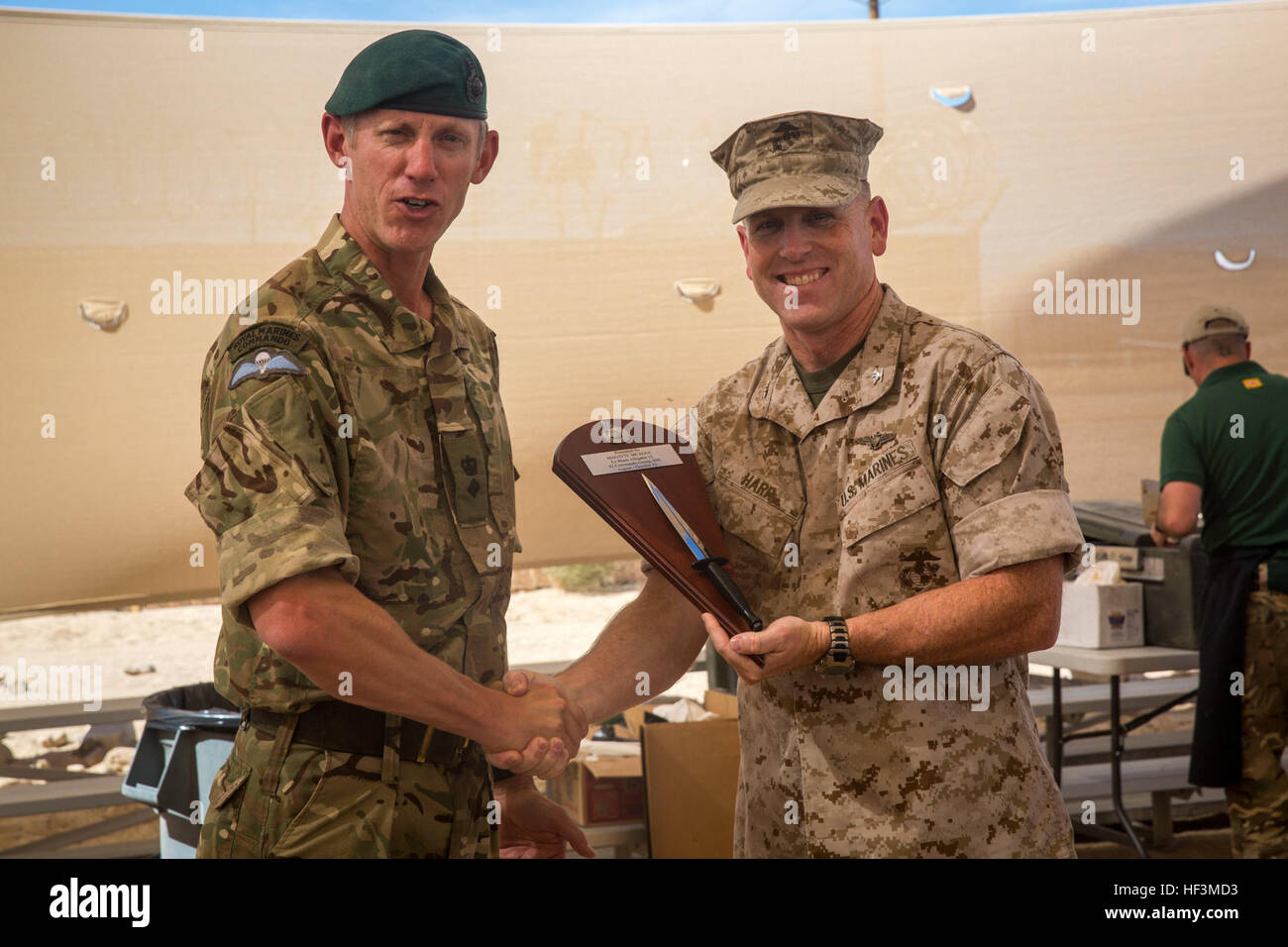 British Royal Marine Lt. Col. Richard Cantrill, commanding officer, 42 ...