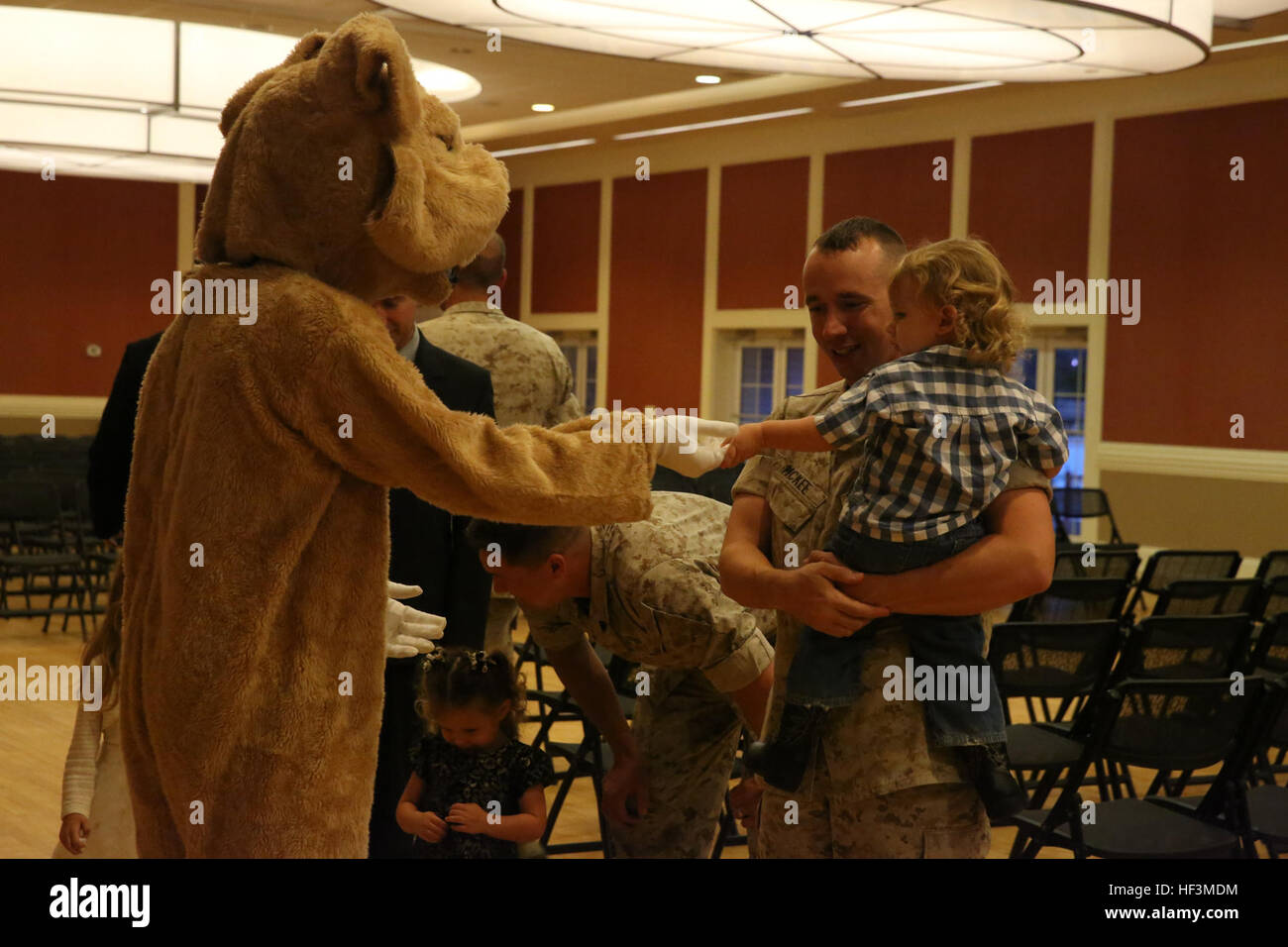 The Devil Dog, Marine Corps mascot, visits Marines and their families ...
