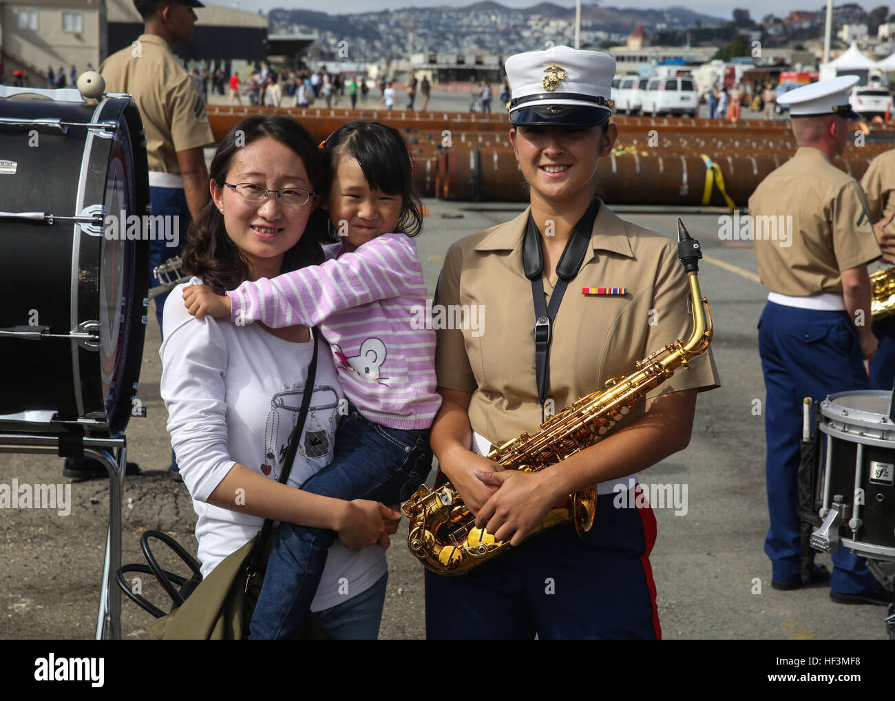 Corporal Jessica Larson, a saxophone player with the 1st Marine ...