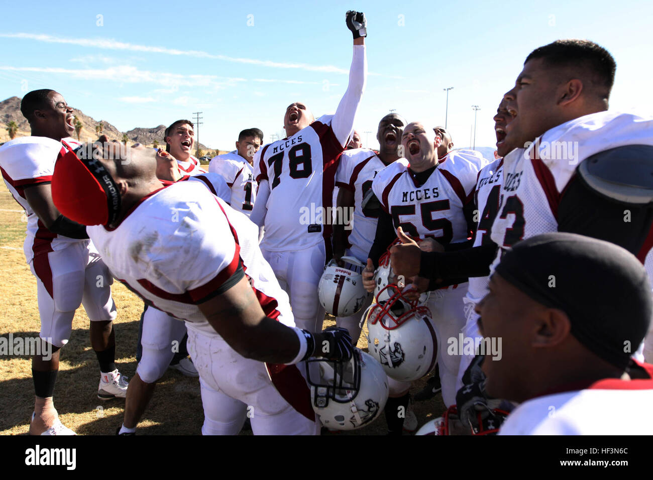 Players with the Marine Corps Communications Electronics-School Eagles ...