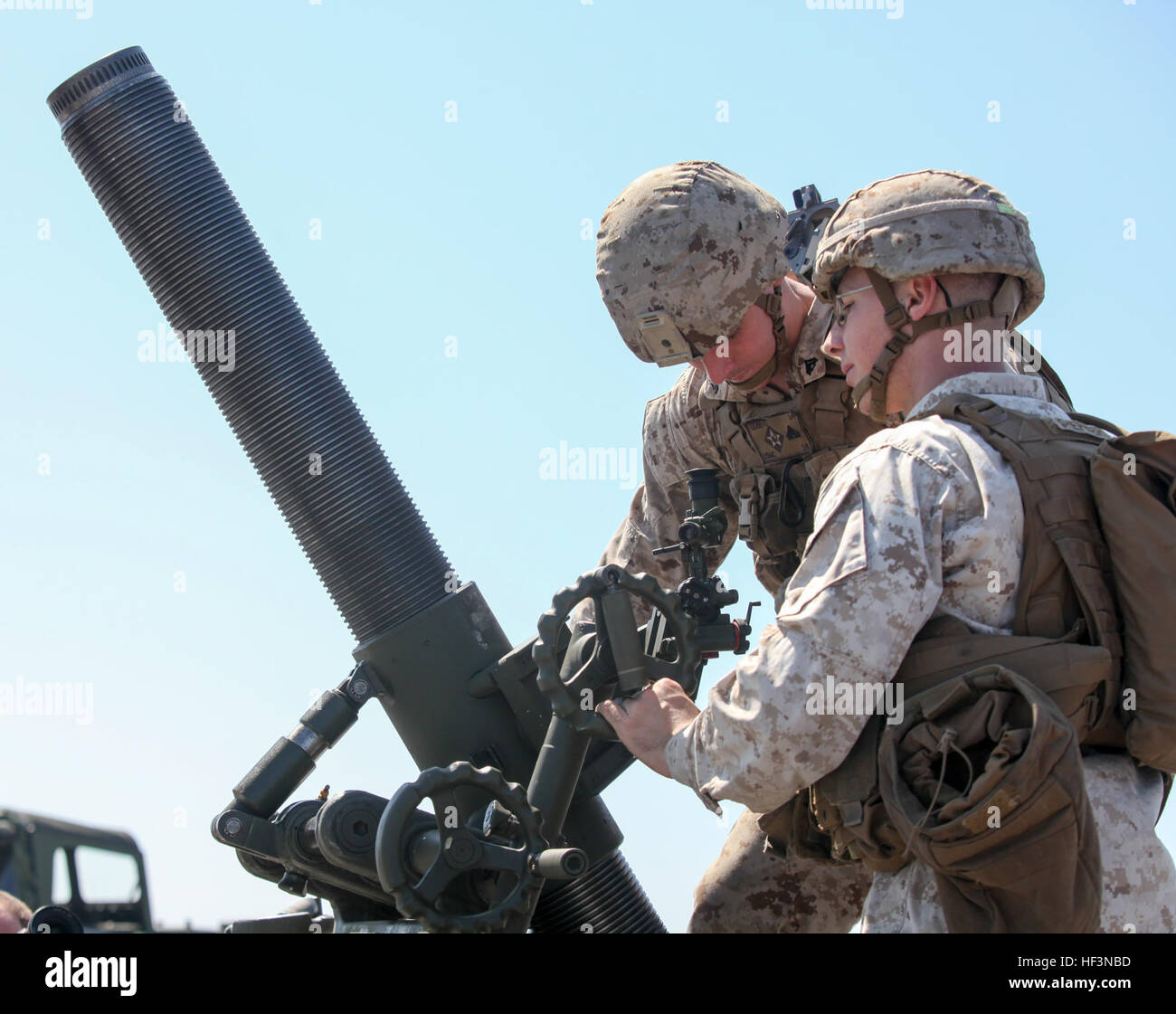 Marines with Company E Mortars Platoon, Battalion Landing Team 2/6 ...