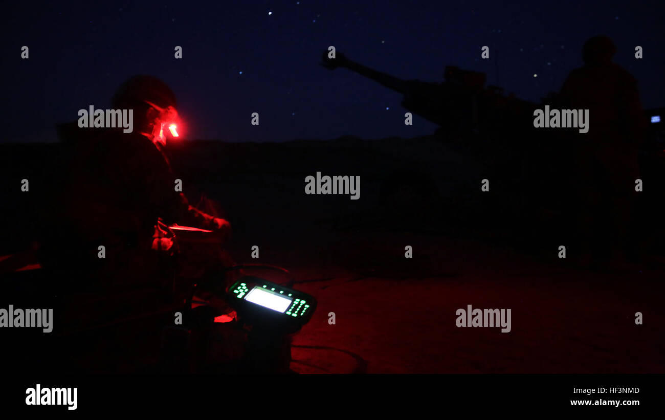 A Marine with Battery F, 2nd Battalion, 11th Marine Regiment, 1st ...