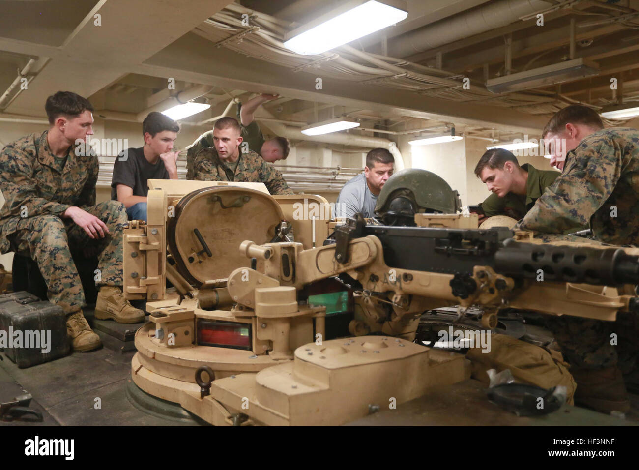 U.S. Marines with the 15th Marine Expeditionary Unit display M1 Abrams ...