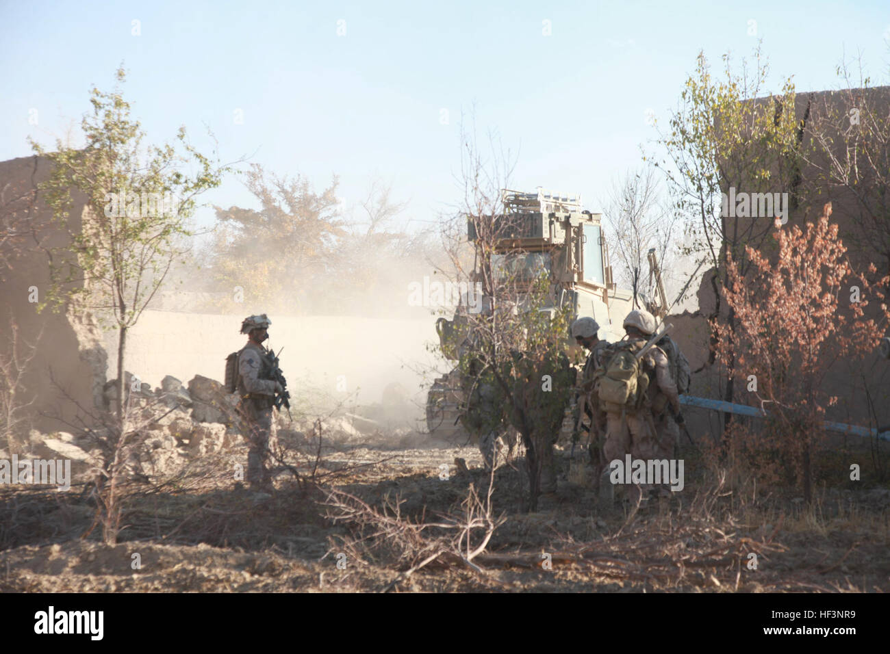 U.S. Marines with Lima Company, 3rd Battalion, 4th Marine Regiment, use ...