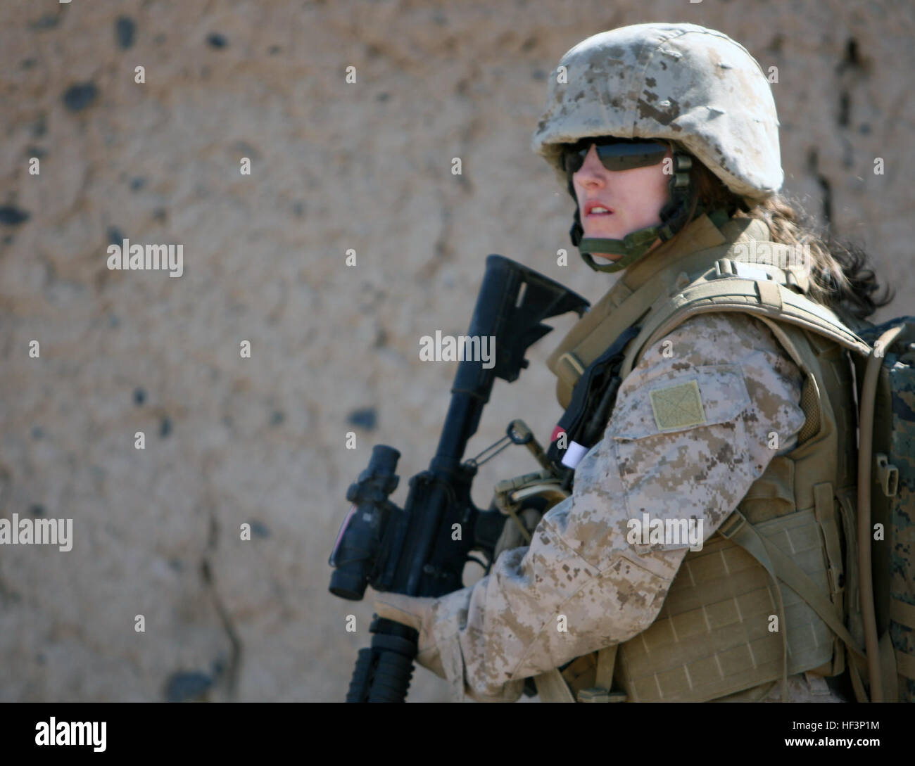 Marine SSgt. Emily Michnay, a civil affairs specialist, Marine ...
