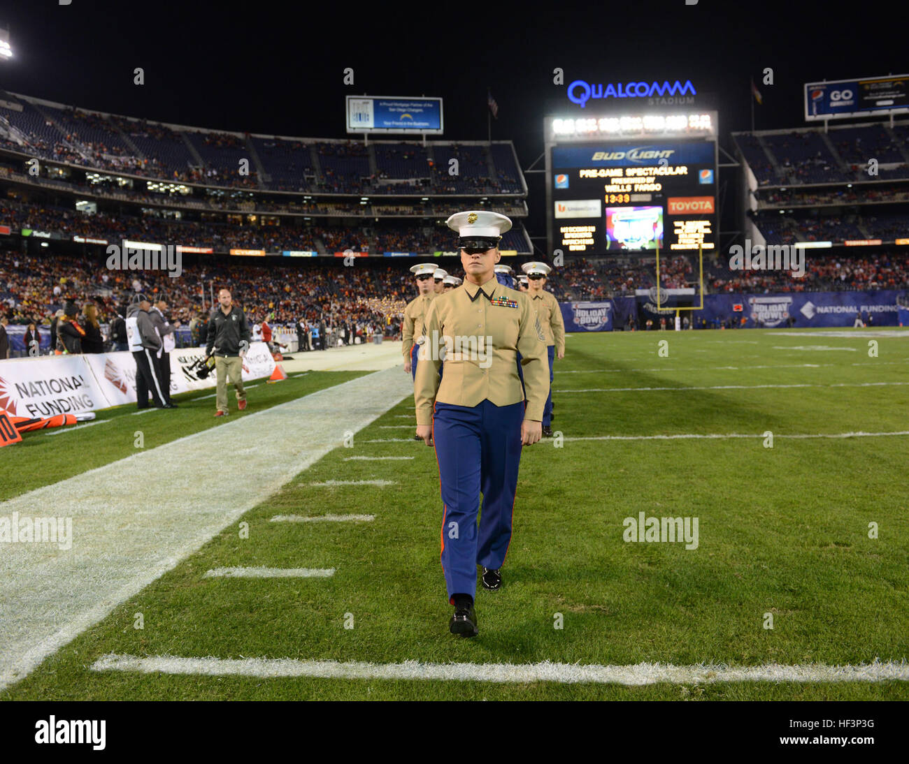 Gunnery Sgt. Samantha Edwards leads approximately 250 Marines carrying ...